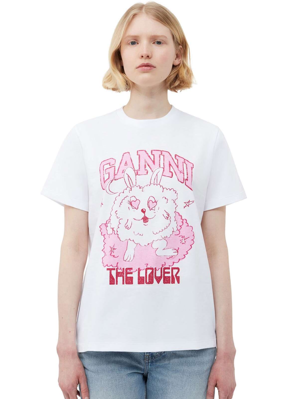 LOVE BUNNY T-shirt | GANNI - Shop her > gundtoft.dk