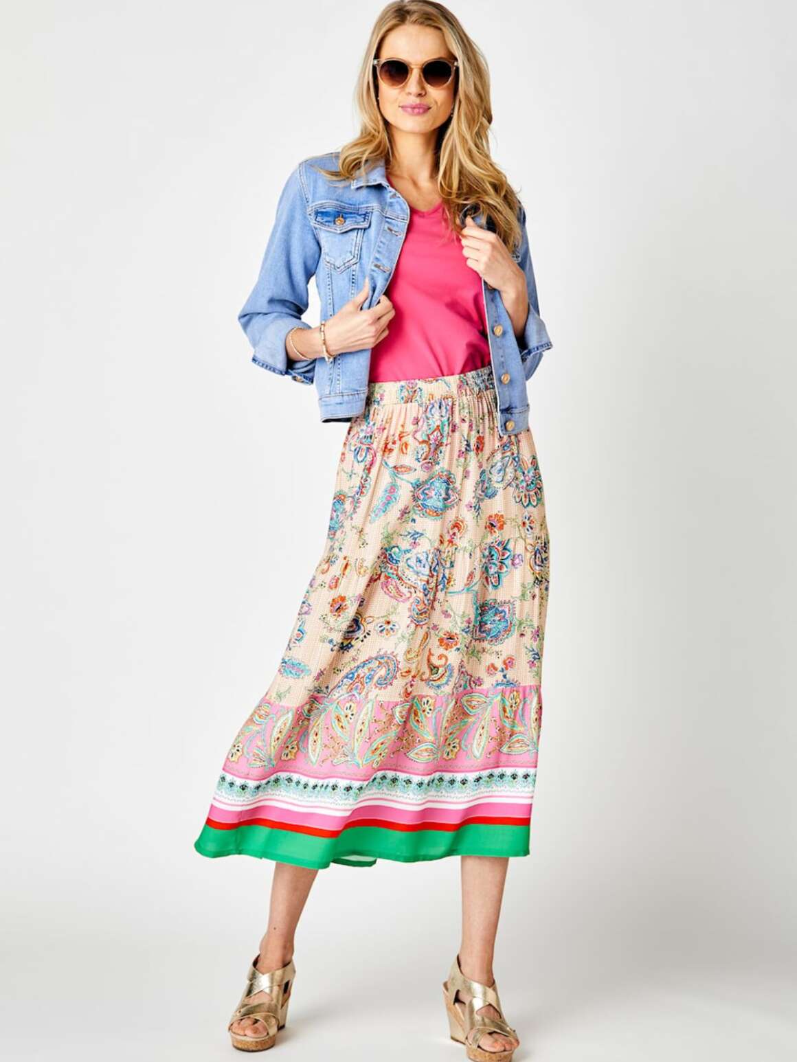 Nederdel med print | Micha - Shop nu > Gundtoft