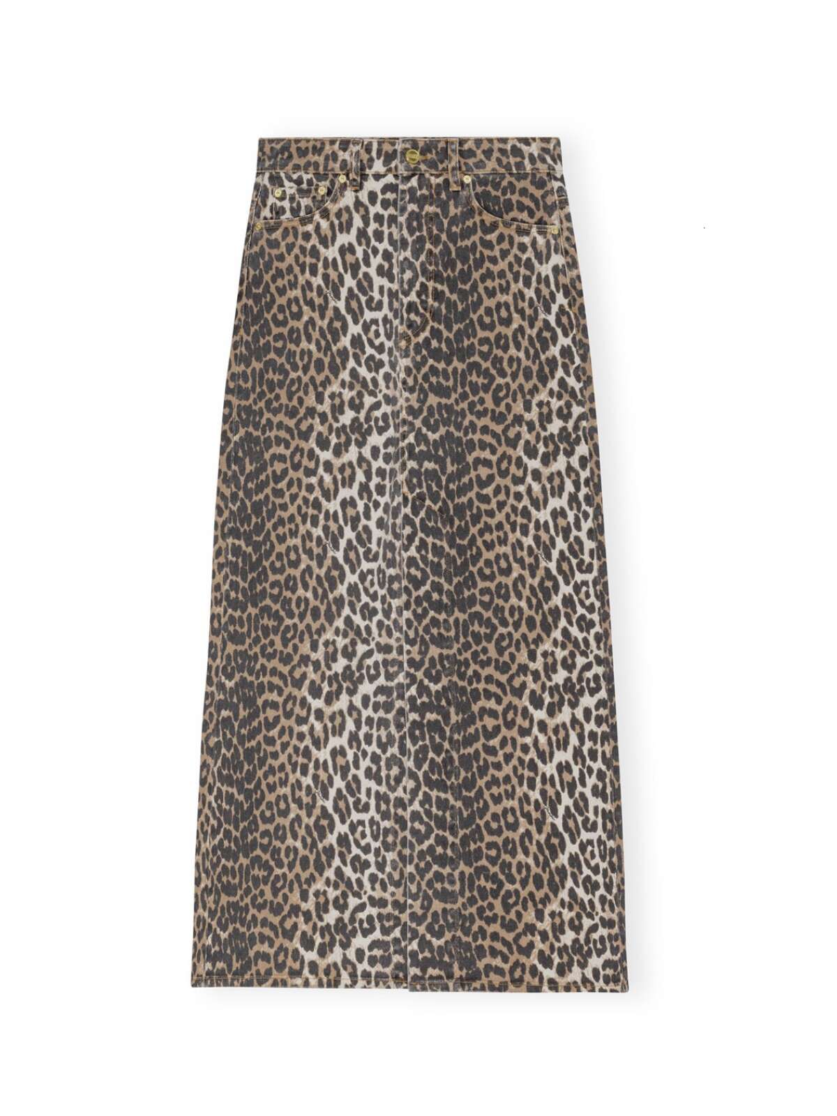 Lang Leopard Nederdel | GANNI - Shop her > gundtoft.dk