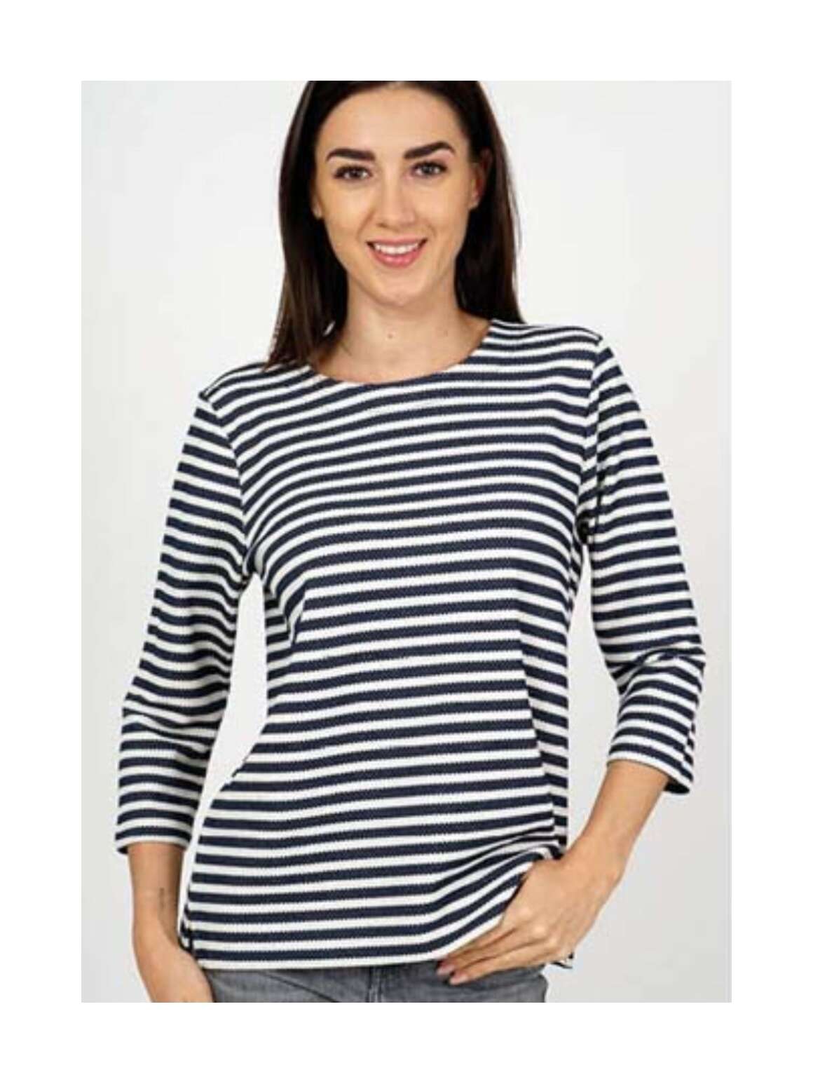 Feminin Stribet T-shirt | Textil Kartner - Shop her > gundtoft.dk